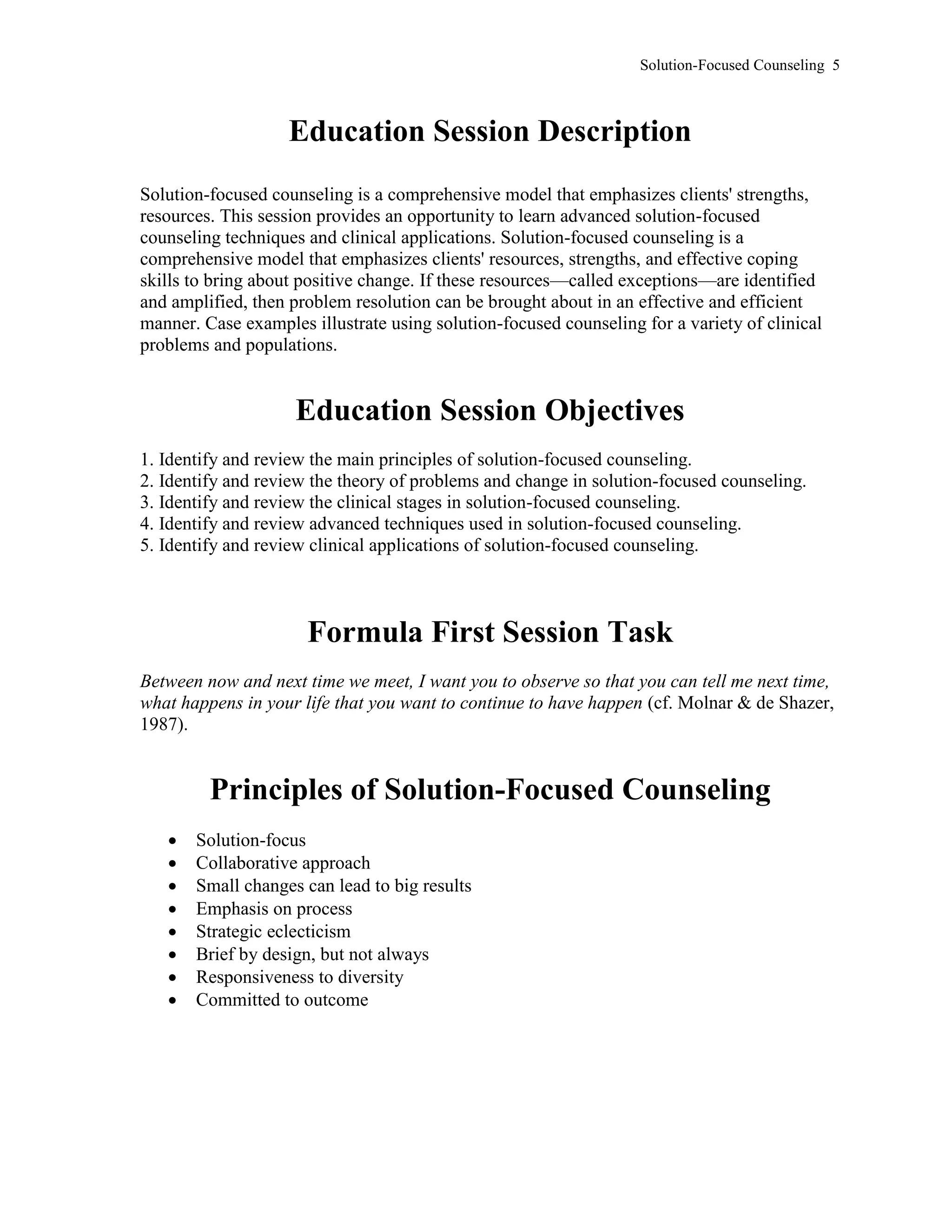 Solution-Focused Counseling: Advanced Techniques and Applications ...