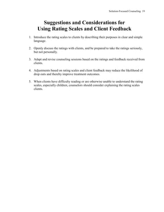 Solution-Focused Counseling: Advanced Techniques and Applications ...