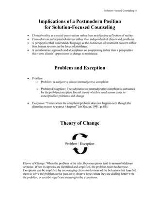 Solution-Focused Counseling: Advanced Techniques and Applications ...