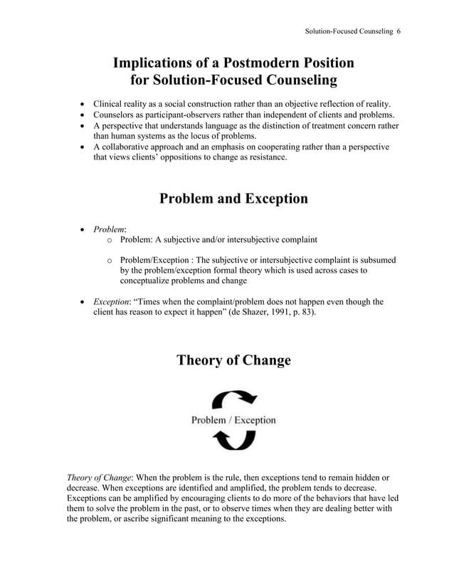 Solution-Focused Counseling: Advanced Techniques and Applications ...