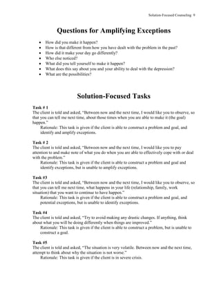 Solution-Focused Counseling: Advanced Techniques and Applications ...