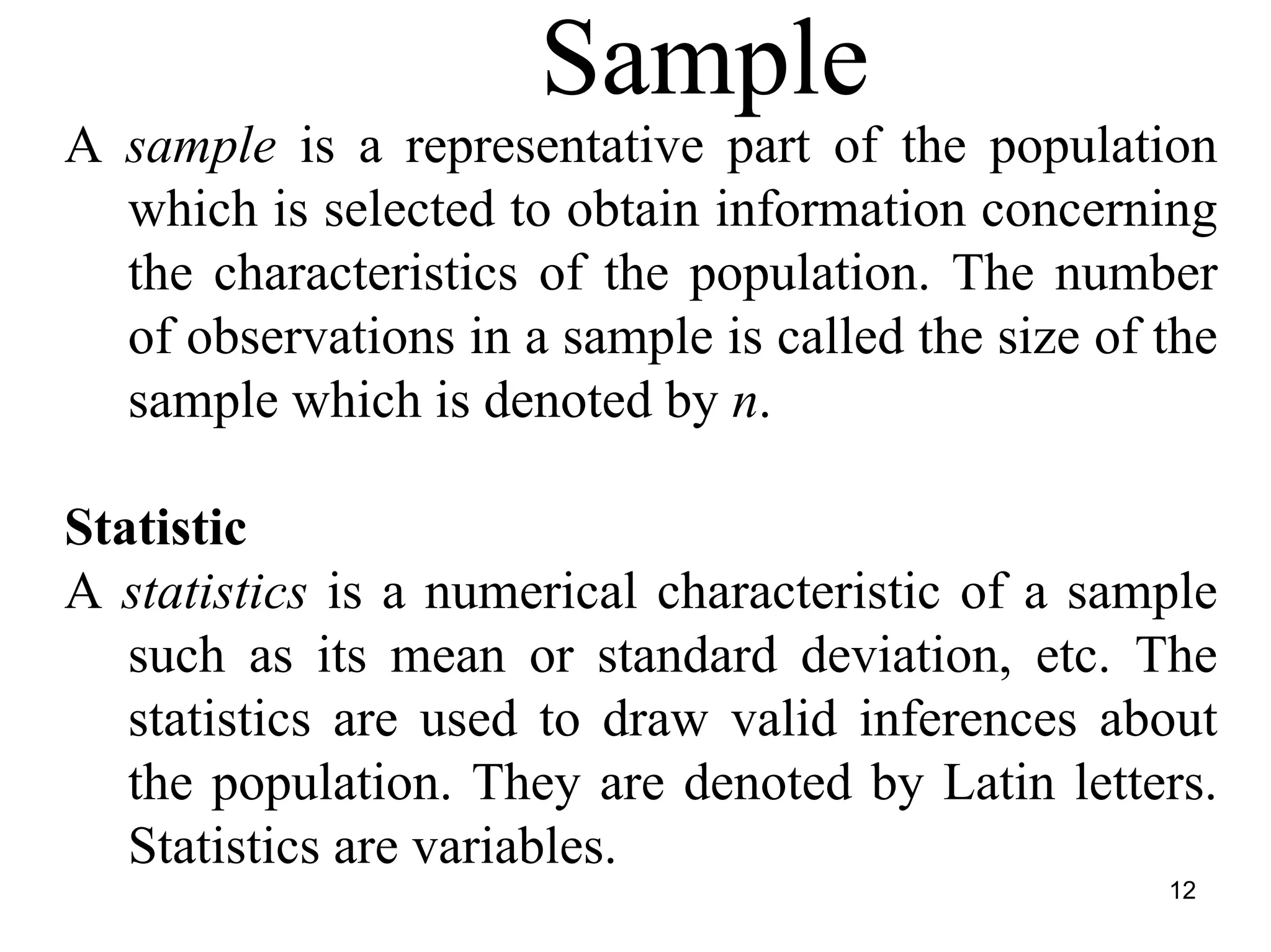 Introduction to Statistics | PDF