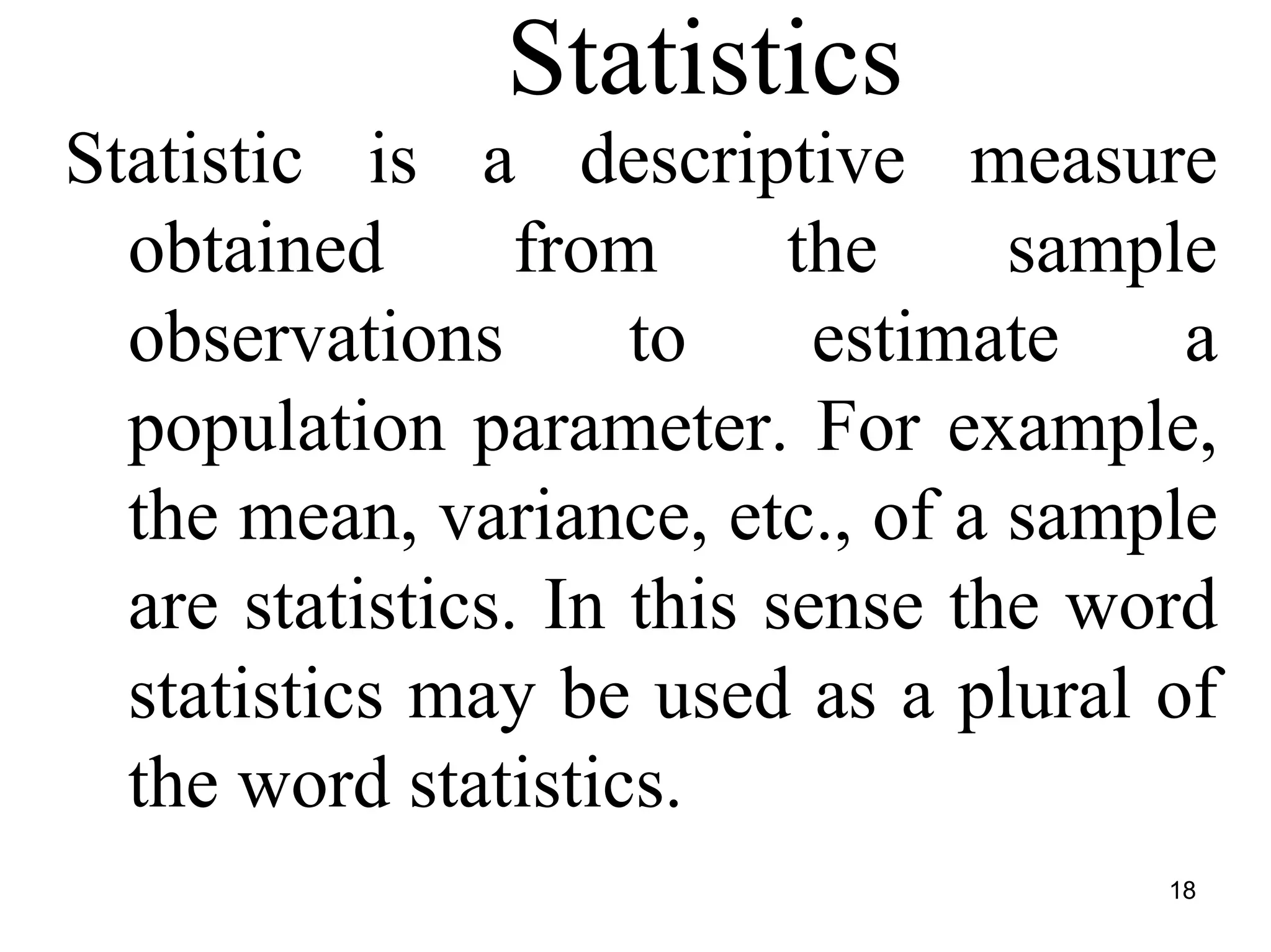 Introduction to Statistics | PDF