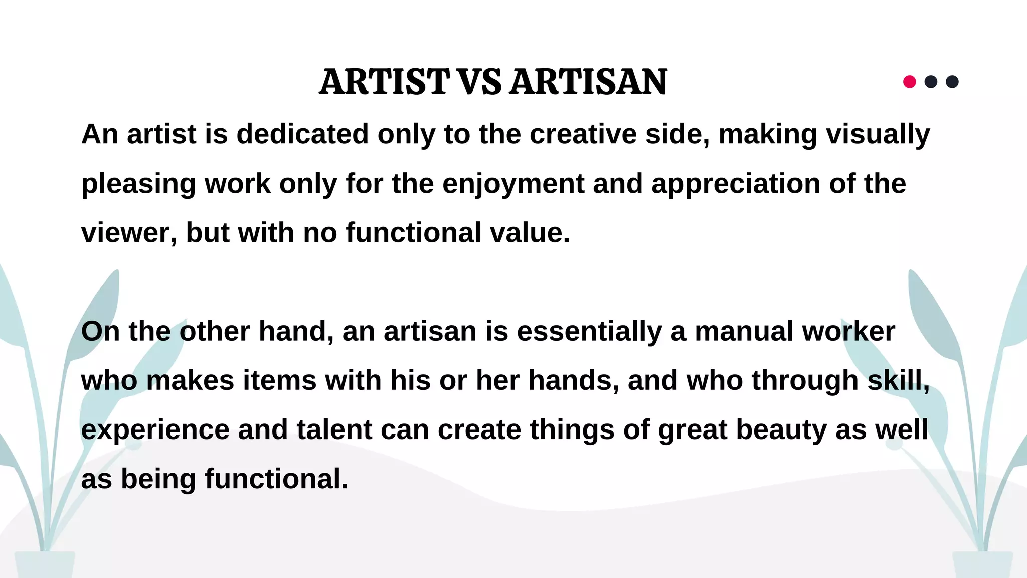 Handouts 1 artists and artisans | PDF