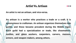 Handouts 1 artists and artisans | PPT