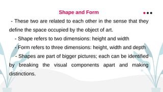 Handouts 2 elements of arts visual | PDF