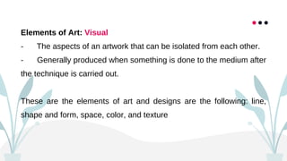 Handouts 2 elements of arts visual | PPT