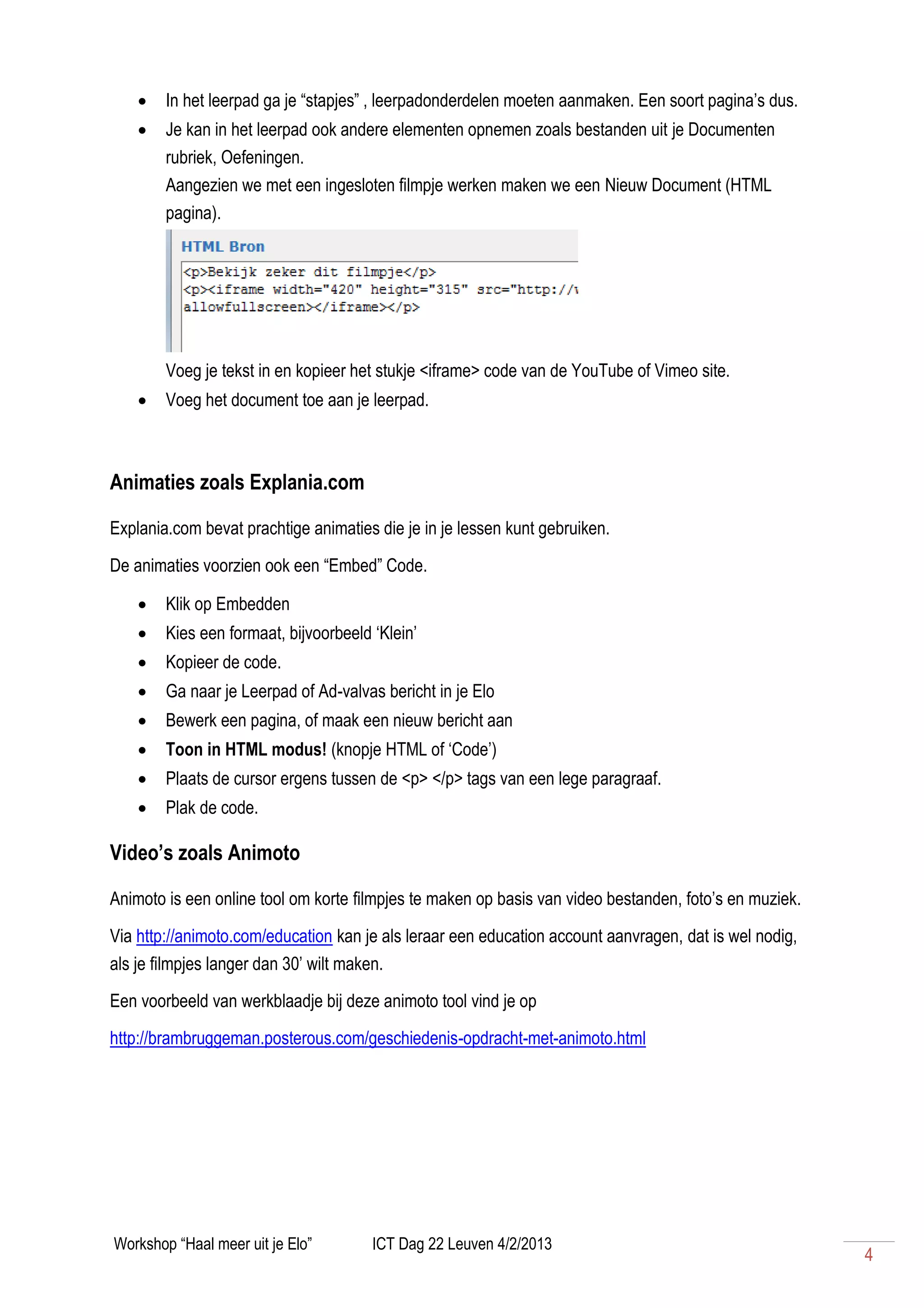 Handouts bij de workshop elo | PDF
