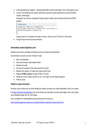 Handouts bij de workshop elo | PDF