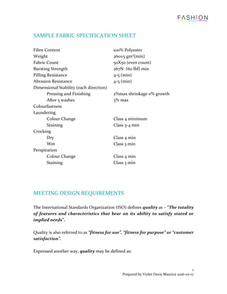 Garment Production Standards | PDF