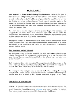 Handouts dc machines | PDF
