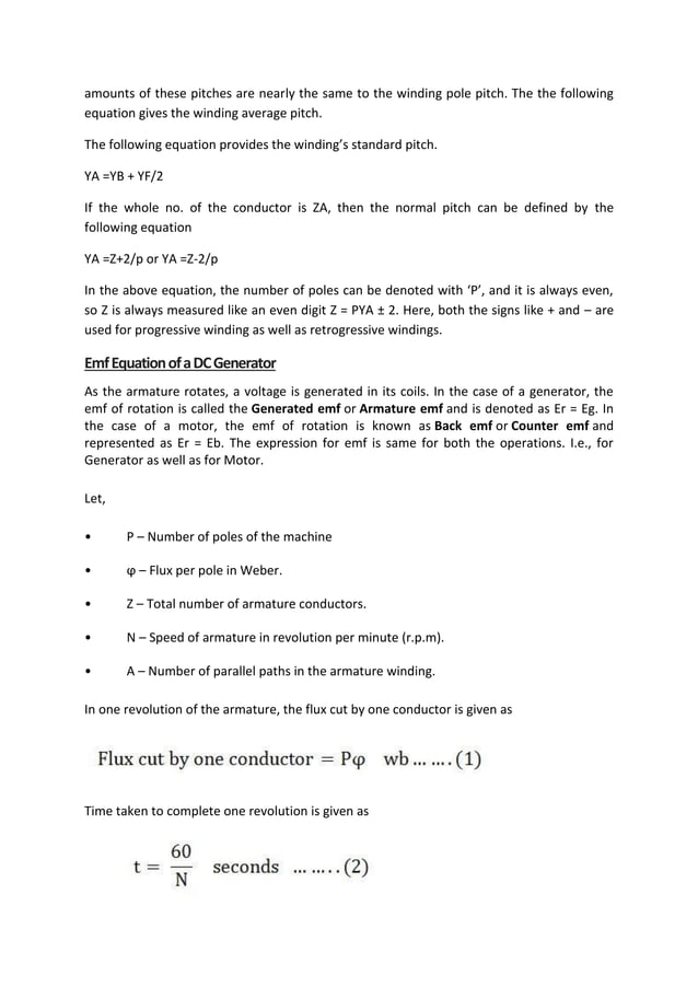 Handouts dc machines | PDF