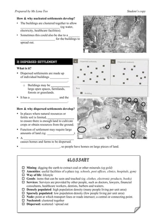 S2 GE Handout - Settlements (Student) | PDF
