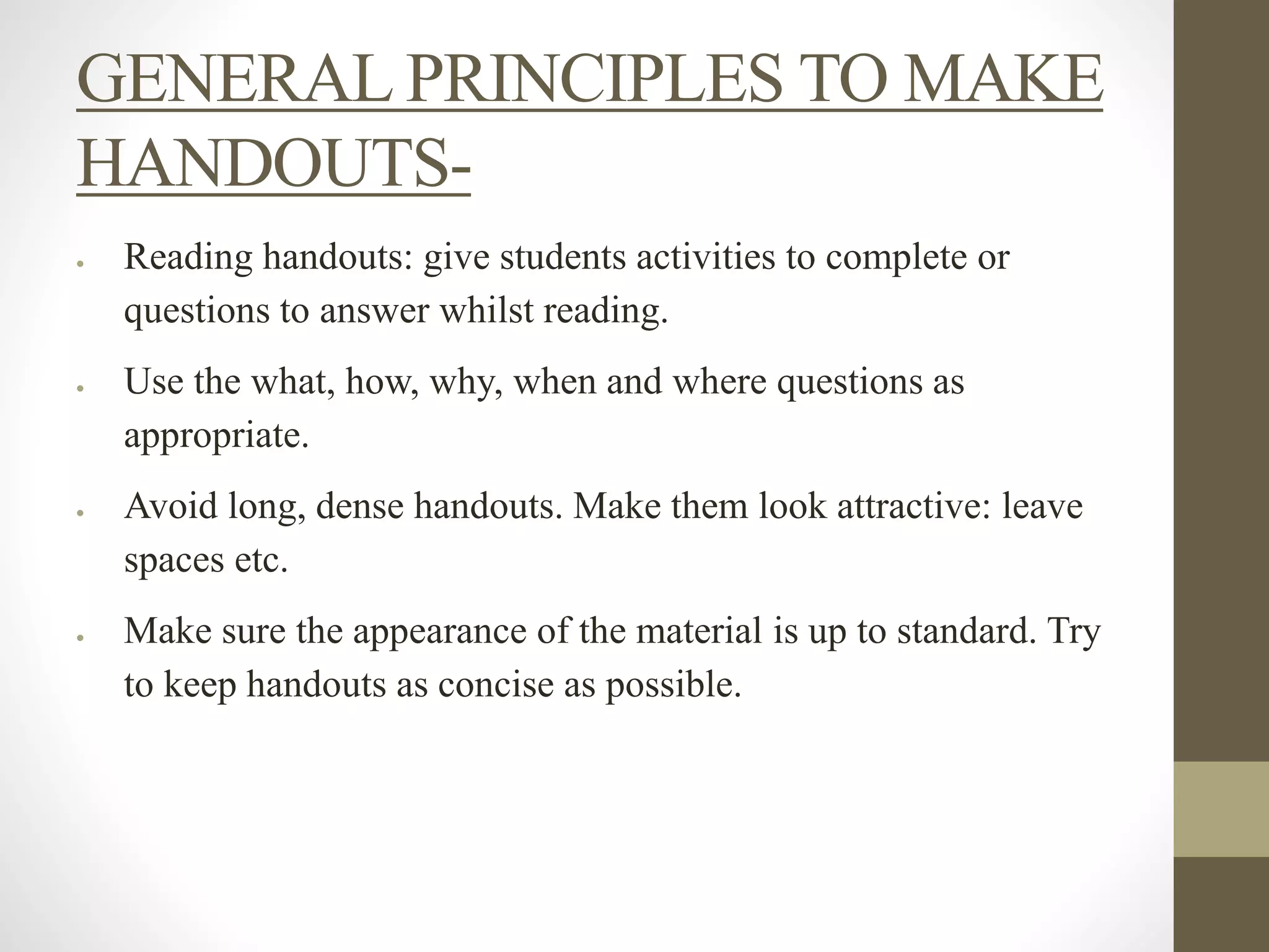 Handouts, flashcards | PPTX