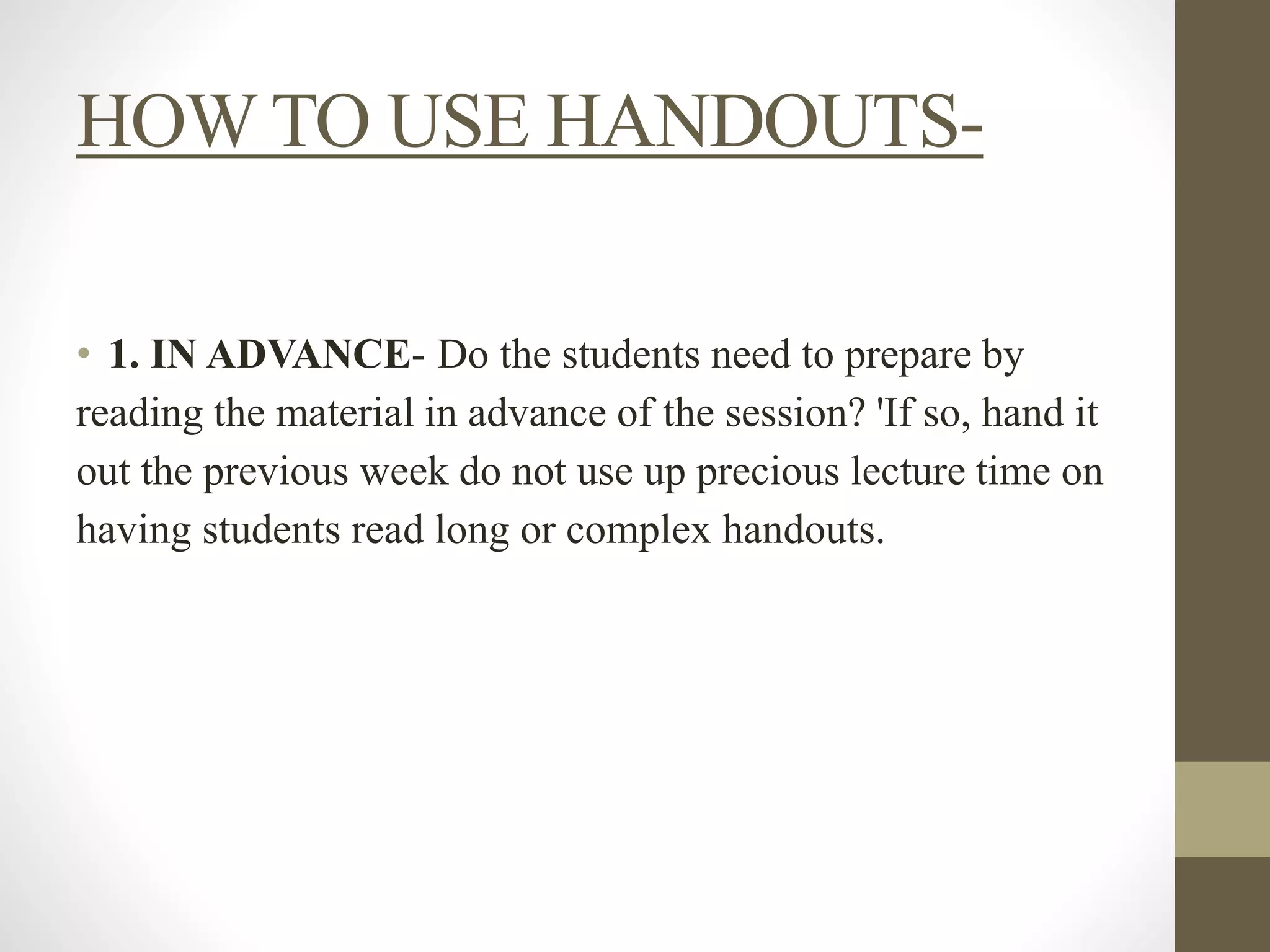 Handouts, flashcards | PPTX