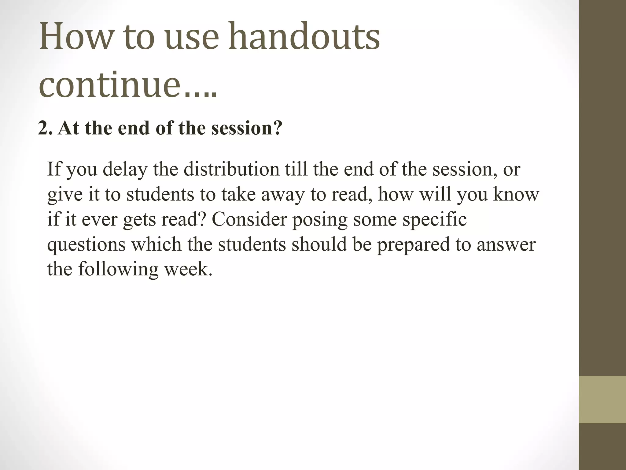 Handouts, flashcards | PPTX