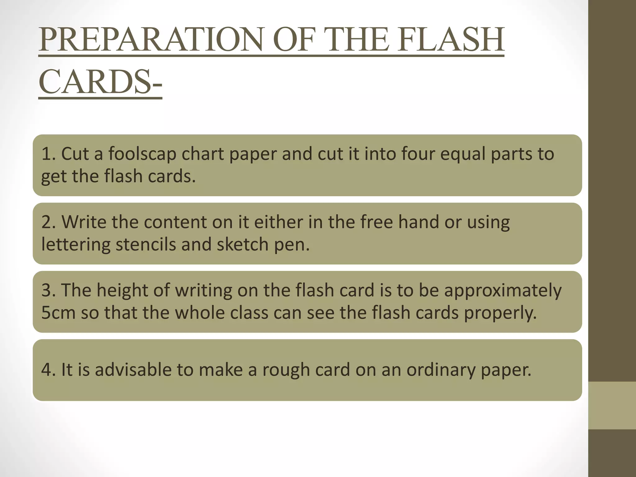 Handouts, flashcards | PPTX