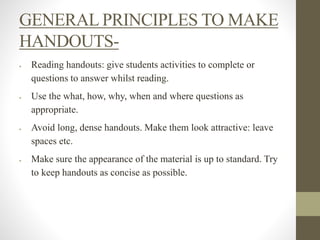 Handouts, flashcards | PPTX