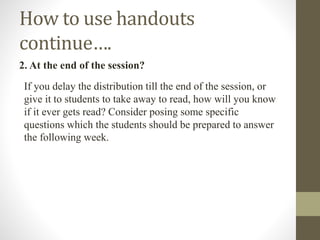 Handouts, flashcards | PPTX
