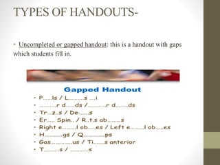 Handouts, flashcards | PPTX