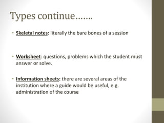 Handouts, flashcards | PPTX