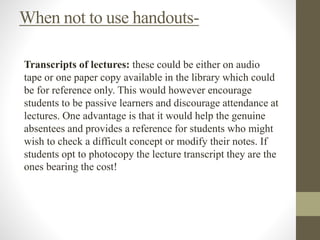 Handouts, flashcards | PPTX