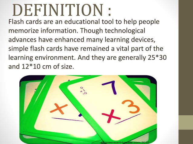 Handouts, flashcards | PPTX