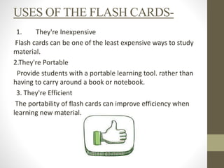 Handouts, flashcards | PPTX