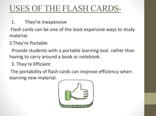 Handouts, flashcards | PPTX