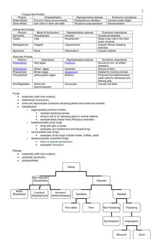Handouts for biology | DOC