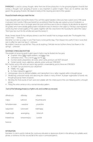 Pronunciation - Blending | DOCX