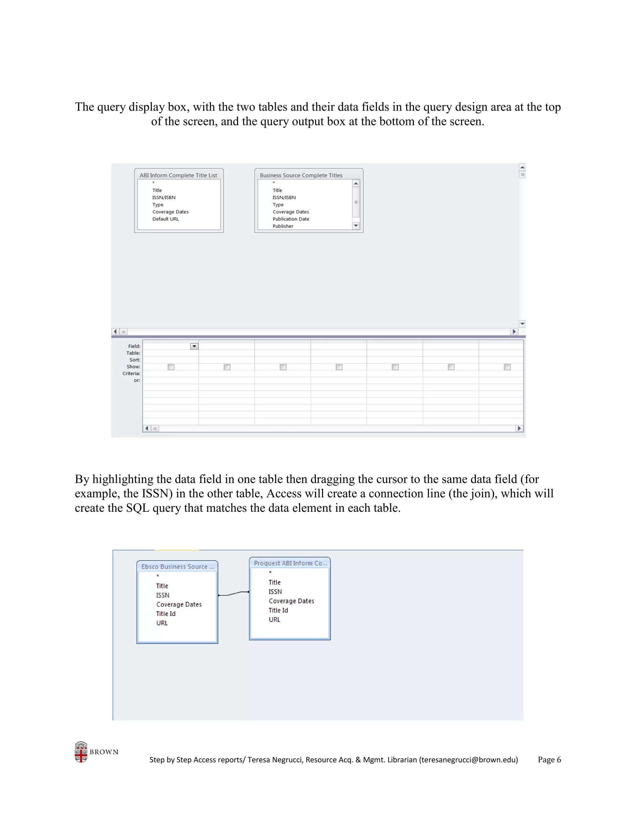 Handouts how to use microsoft access to conduct an overlap analysis | PDF