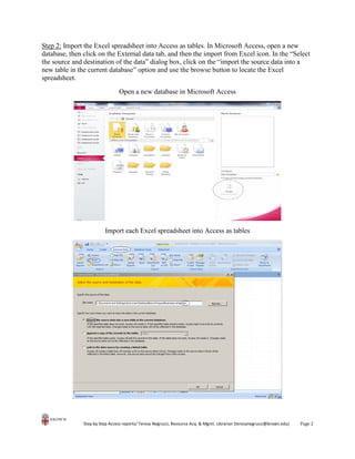 Handouts how to use microsoft access to conduct an overlap analysis | PDF
