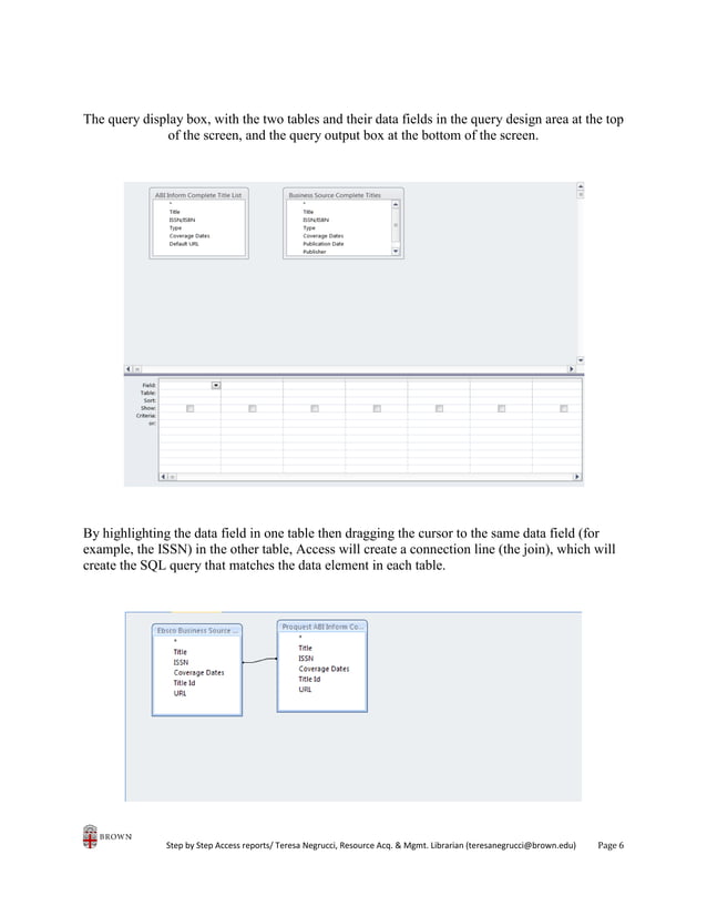Handouts how to use microsoft access to conduct an overlap analysis | PDF