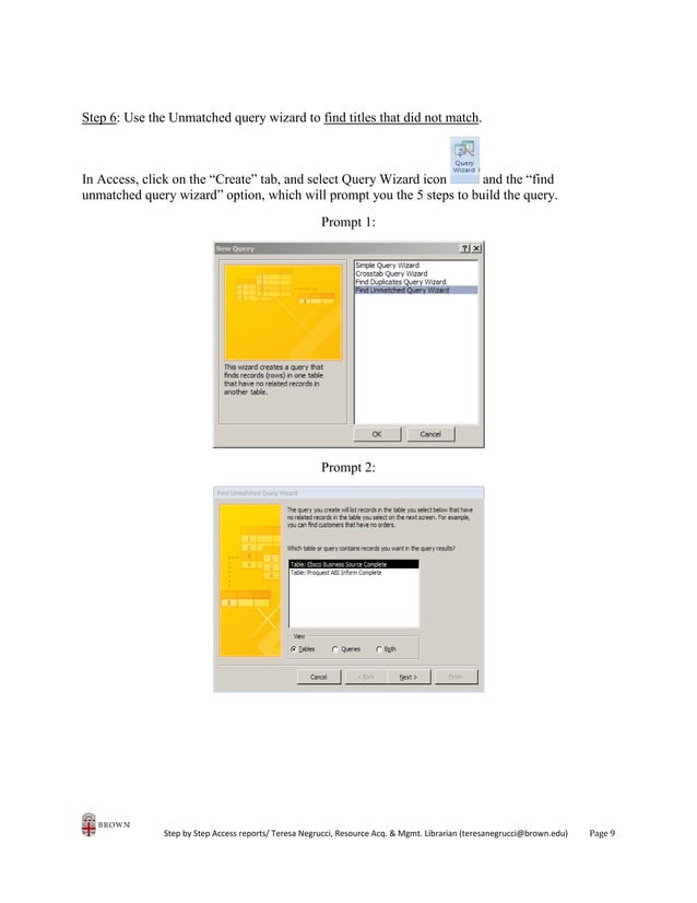 Handouts how to use microsoft access to conduct an overlap analysis | PDF
