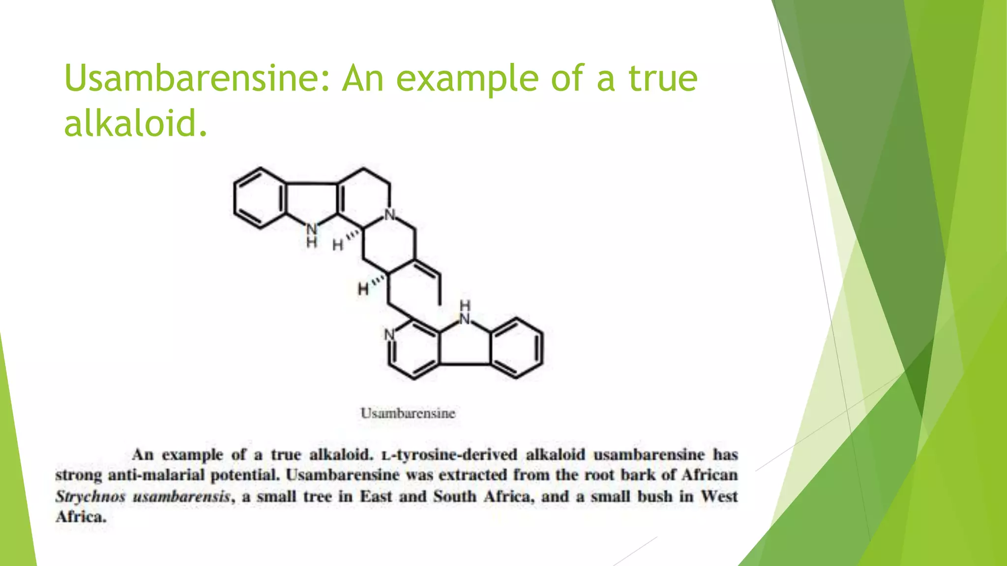 plant alkaloids their functions and biosynthesis | PPTX