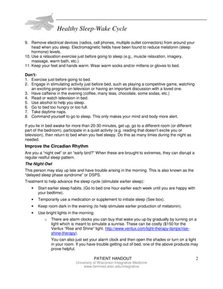 Sleeping to Improve Your Health | PDF | Sleep Disorders | Diseases and ...