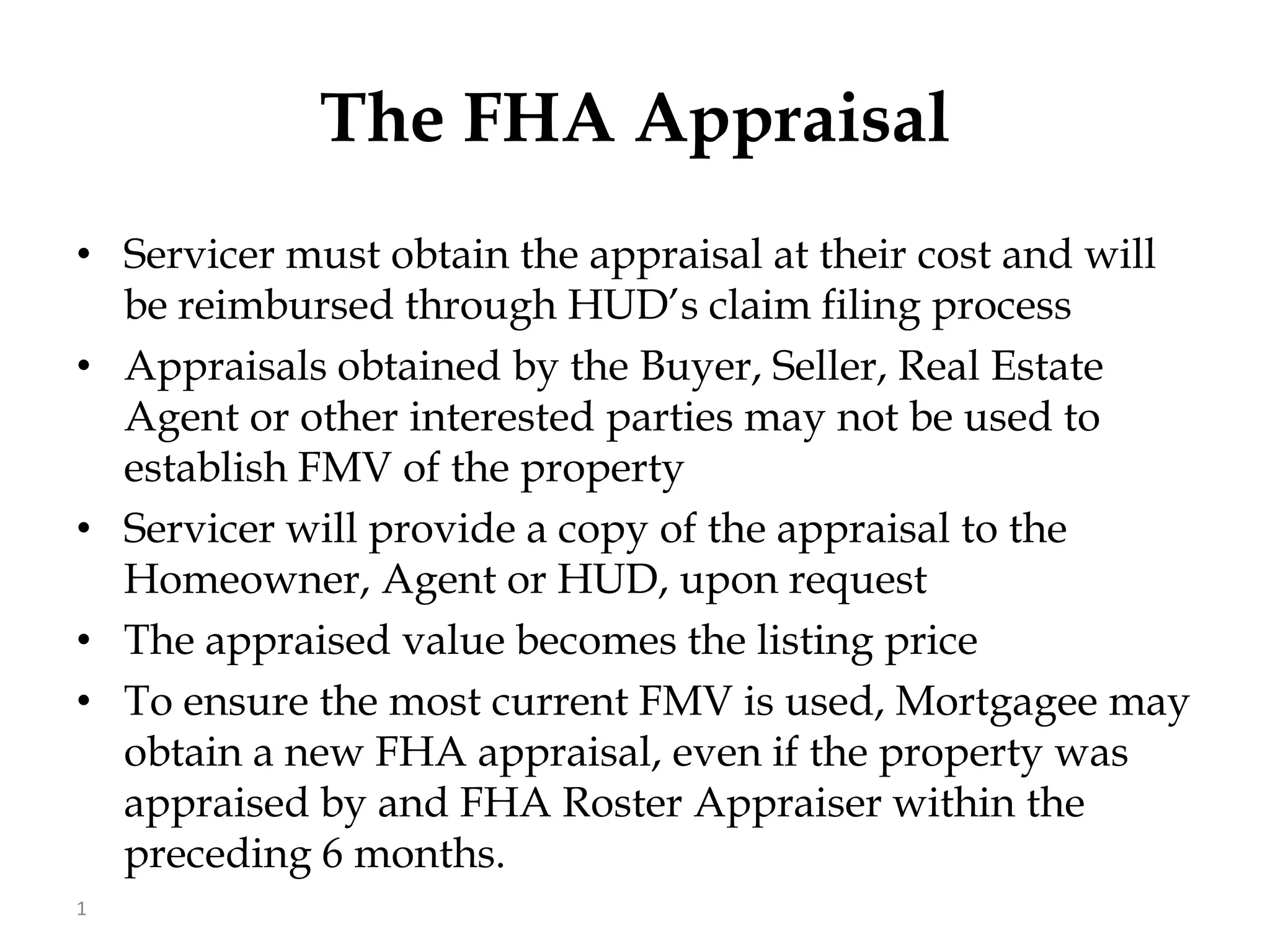 FHA/VA - Handout slides | PPT