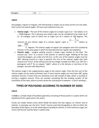 Handouts on polygons | PDF