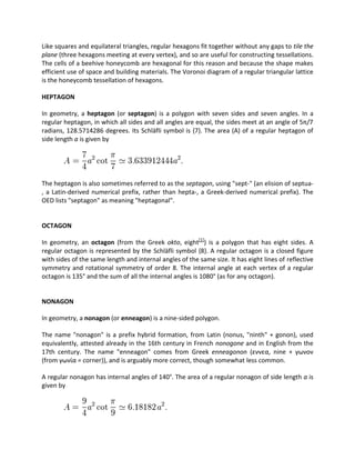 Handouts on polygons | PDF