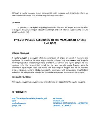 Handouts on polygons | PDF