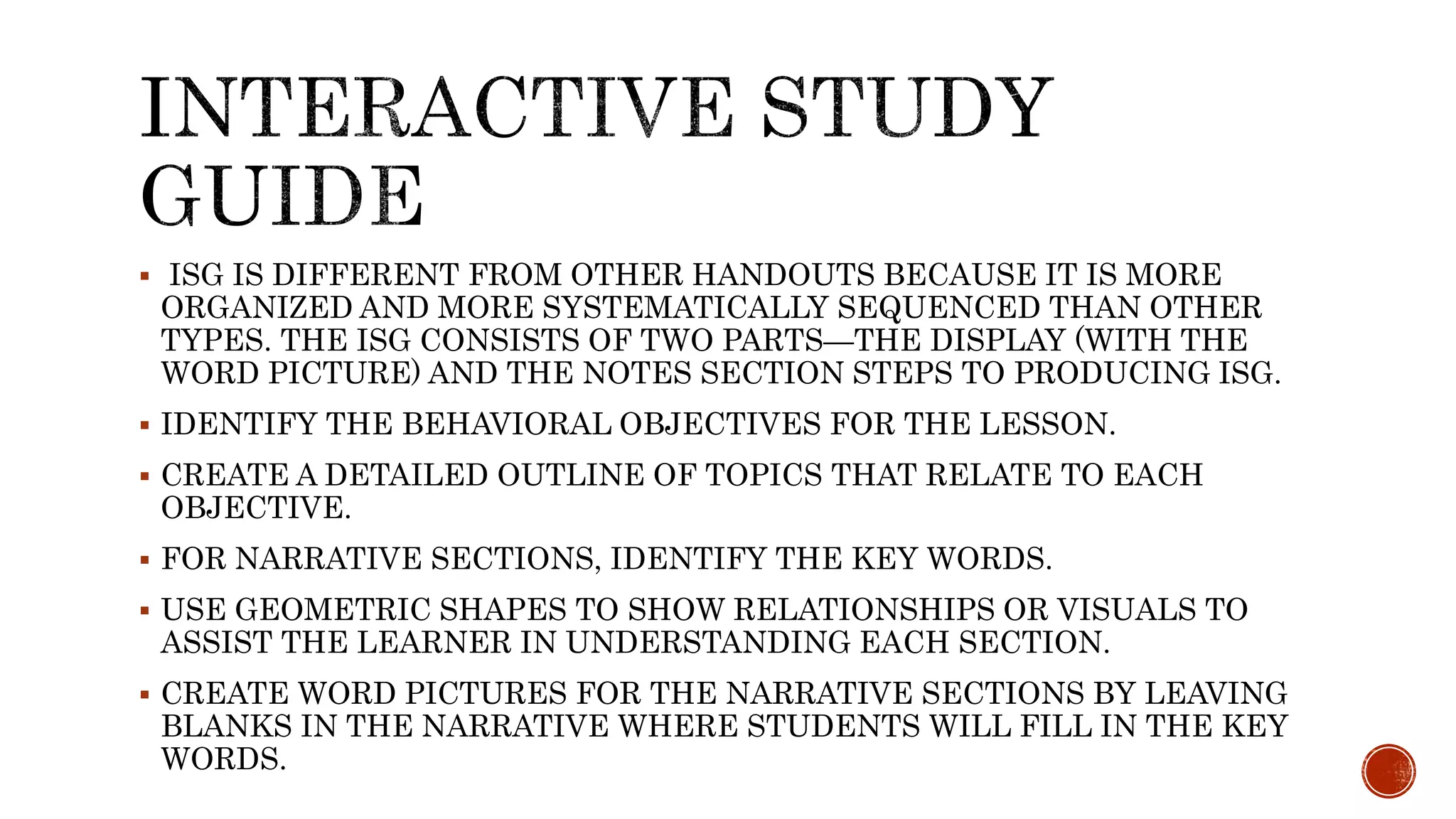 Handouts, study guides, and visuals.apt502.01