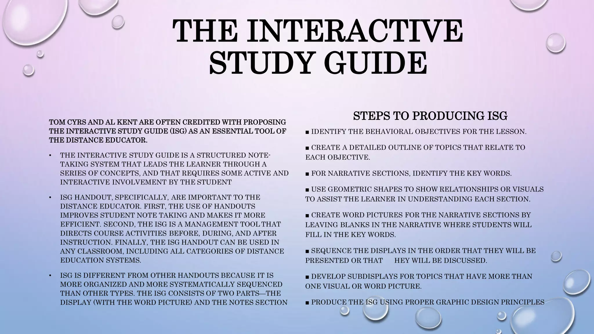 Handouts, Study Guides, and Visuals Powerpoint | PPT