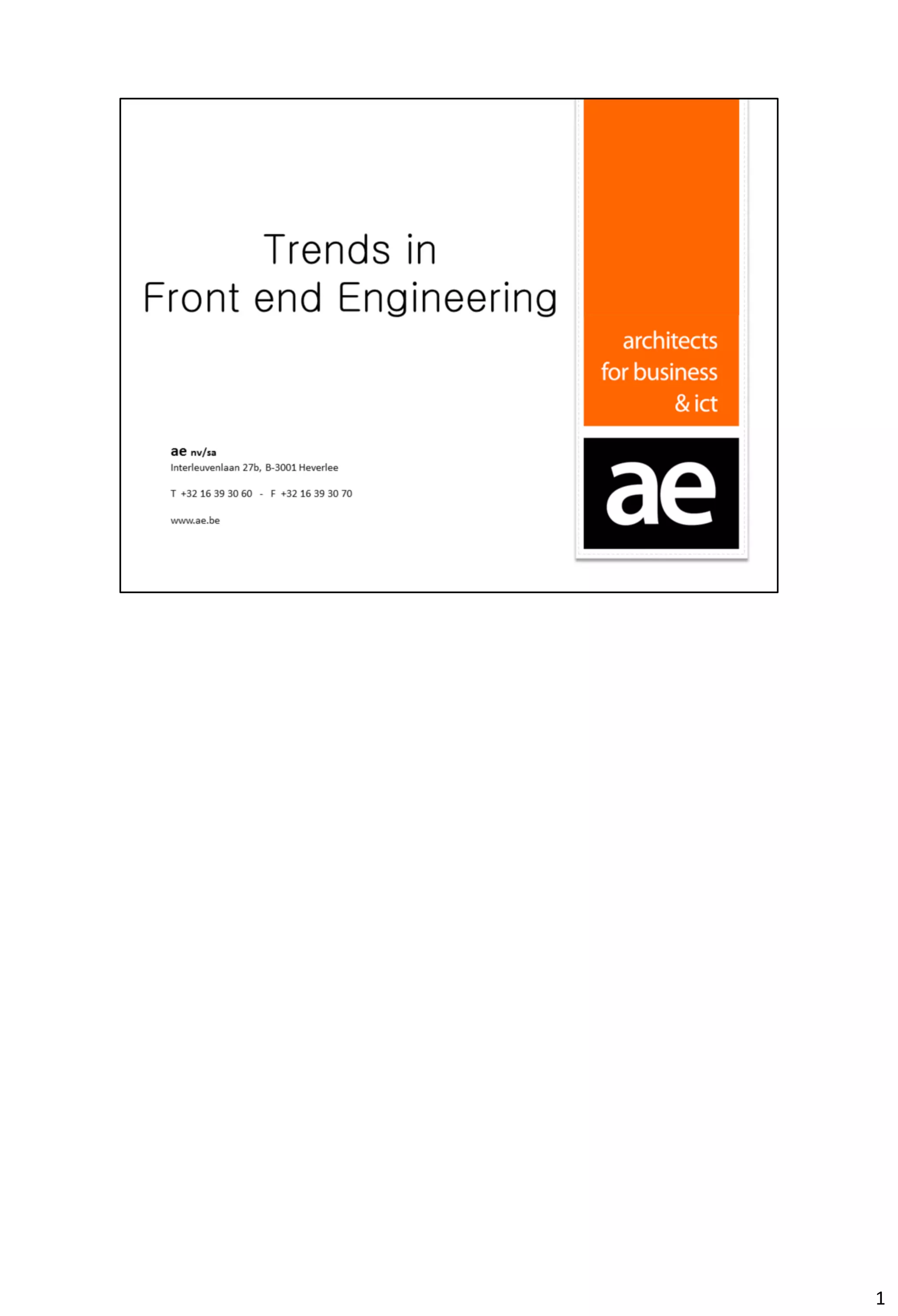Trends in front end engineering_handouts | PDF | Web Development | Internet