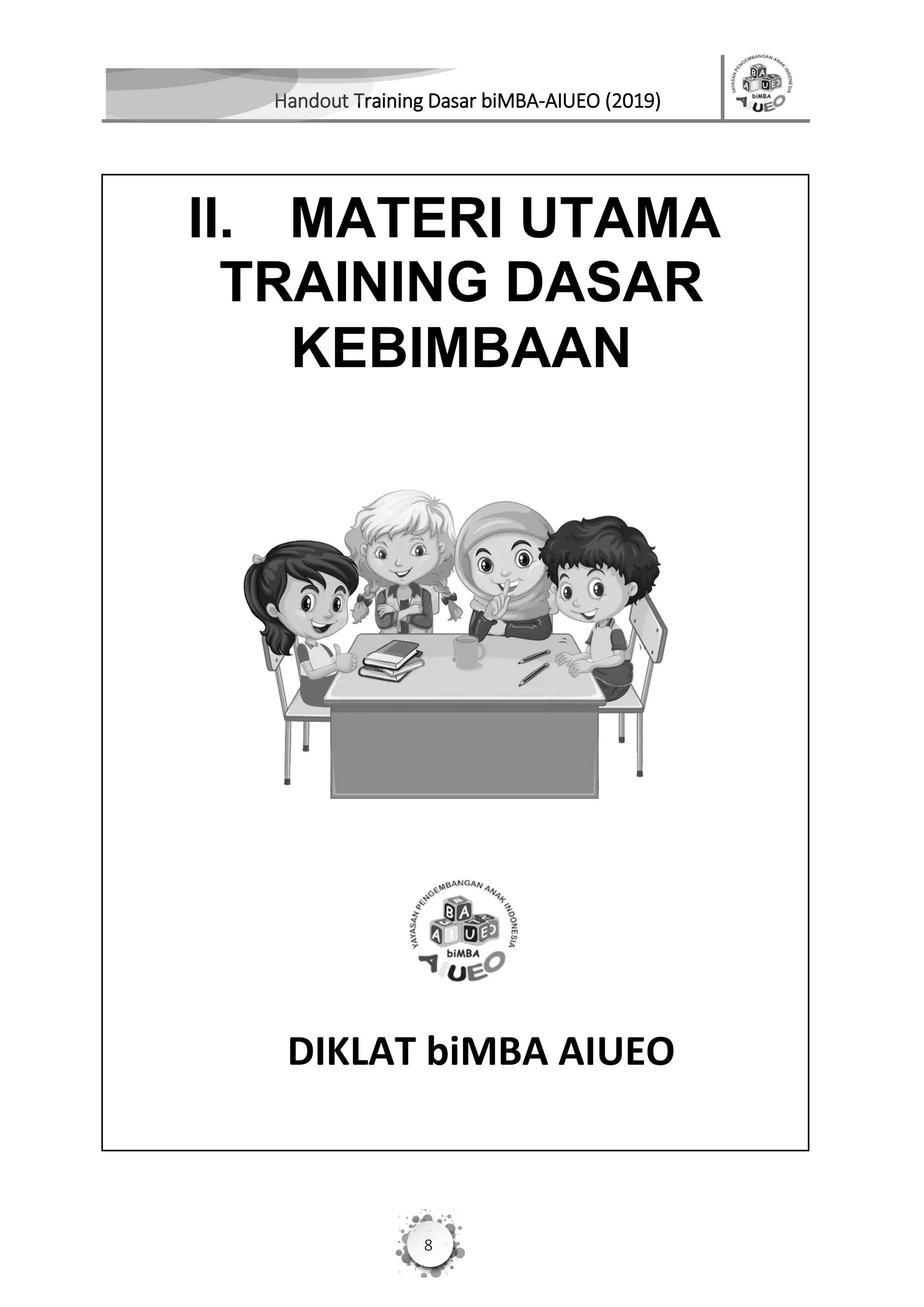 Handout Training Dasar biMBA-AIUEO Edisi Oktober 2019 | PDF