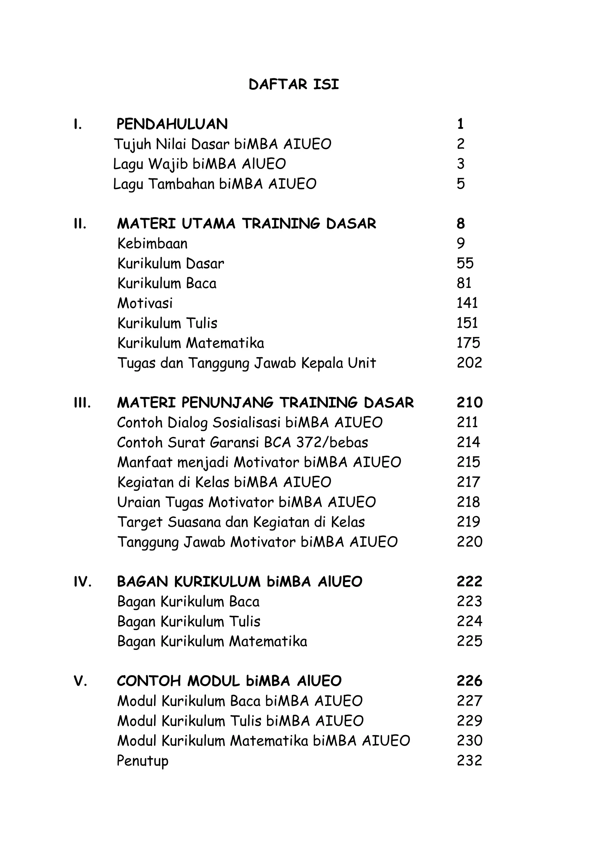 Handout Training Dasar biMBA-AIUEO Edisi Oktober 2019 | PDF