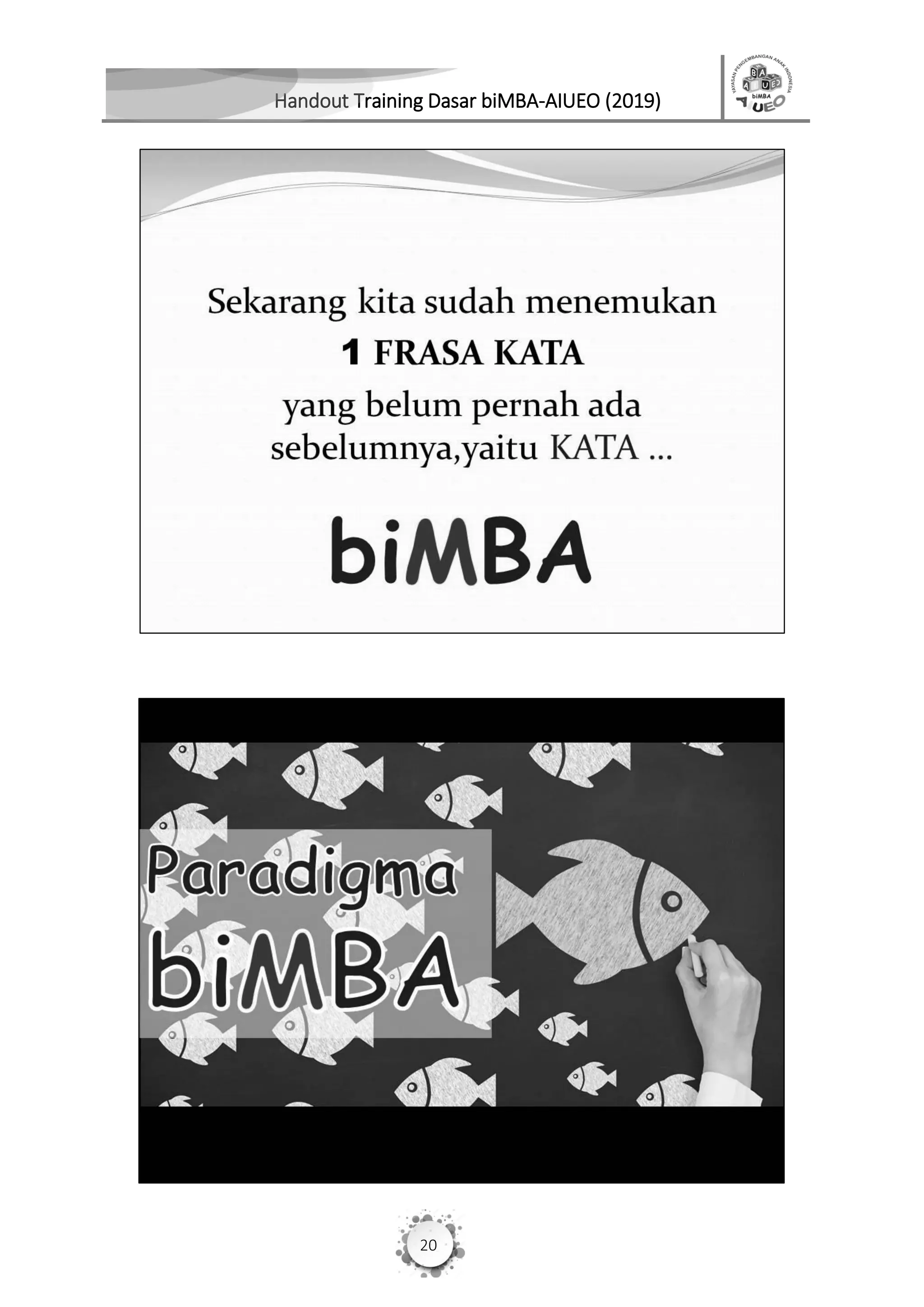 Handout Training Dasar biMBA-AIUEO Edisi Oktober 2019 | PDF