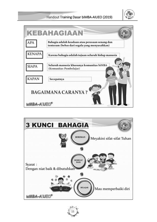 Handout Training Dasar biMBA-AIUEO Edisi Oktober 2019 | PDF