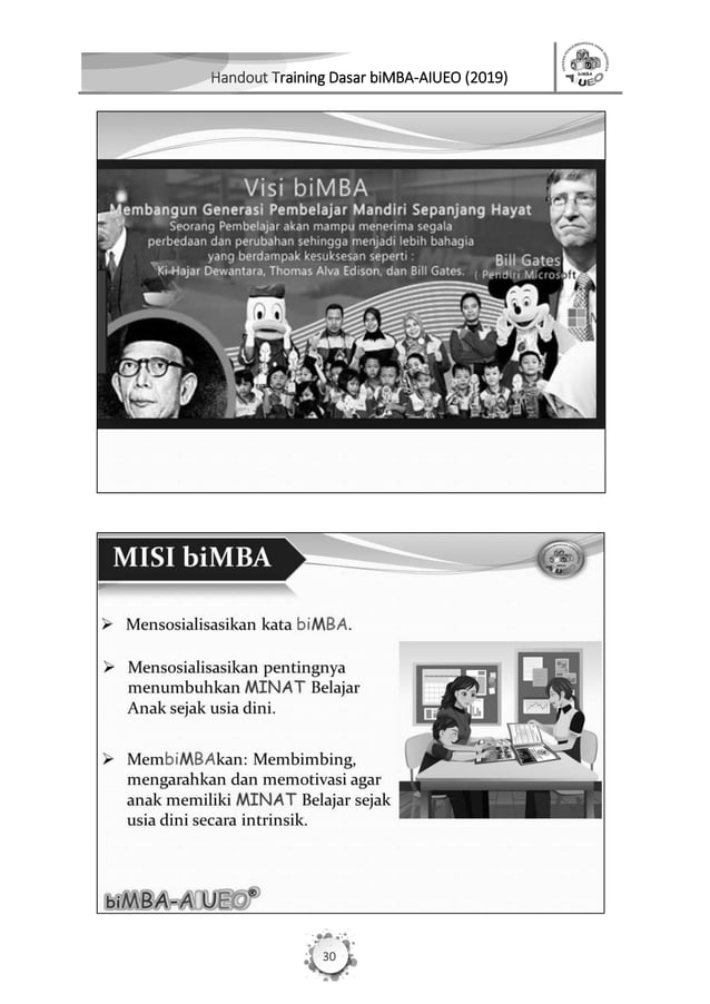 Handout Training Dasar biMBA-AIUEO Edisi Oktober 2019 | PDF