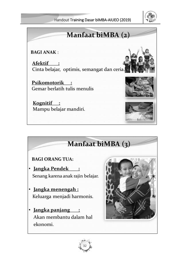 Handout Training Dasar biMBA-AIUEO Edisi Oktober 2019 | PDF